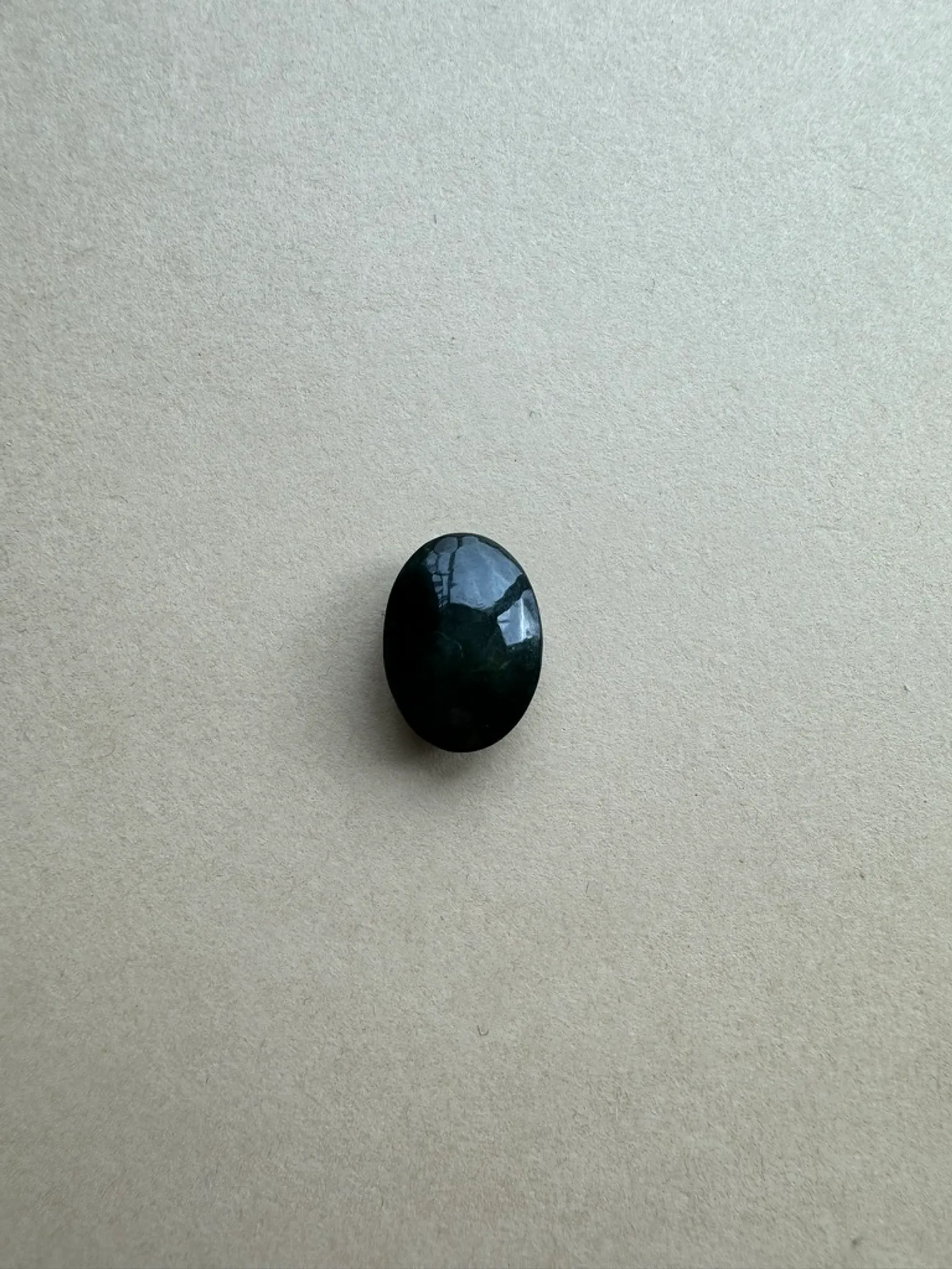 Type A black jade cabochon Unmounted